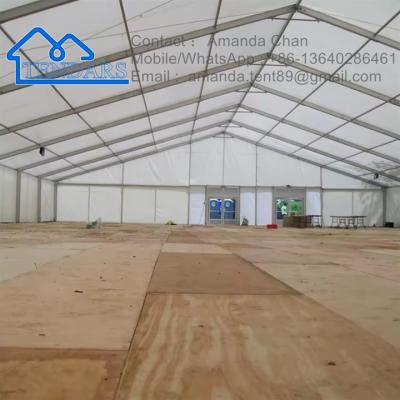 China Large Outdoor Storage Warehouse Tent 6-50m Width Waterproof Fireproof Self-Cleaning with 100km/h Wind Resistance for sale