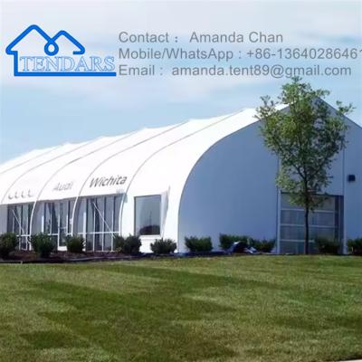 China Customized Luxury Storage Tent Semi-Permanent Large Outdoor Aluminium 6061/T6 Exhibition for sale