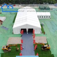 China Large Customized Aluminum Frame Pvc Industrial Warehouse Outdoor Storage Tent for sale