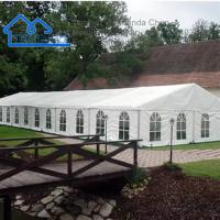 China Heavy Duty Storage Warehouse Tents 850gsm PVC Aluminum Alloy Frame Customizable for sale