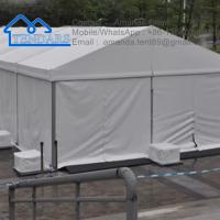 China Custom Large Aluminium Frame PVC A Shape Outdoor Storage Tent 6m to 50m Span for sale