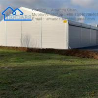 China Custom Large Aluminium Frame PVC A Shape Outdoor Storage Tent 6m to 50m Span for sale