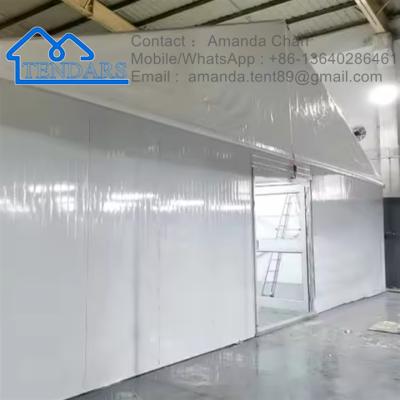 China Large Waterproof Aluminum Alloy Temporary Building Industrial Storage Tent 6m to 50m Span for sale
