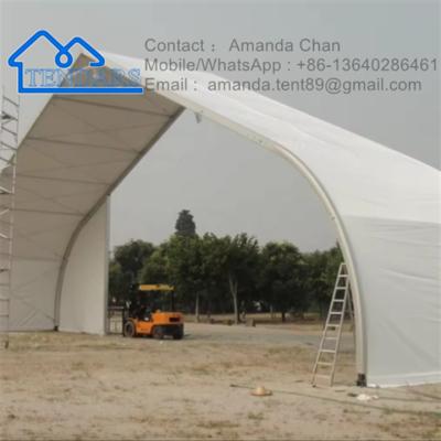 China Large Wind Resistant Warehouse Storage Tent Aluminum 6061-T6 Frame 100KM/H Wind Load Custom Sizes for sale