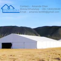 China Custom Aluminum Frame PVC Industrial Warehouse Storage Tent 6m to 50m Span for sale
