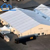 China Custom Aluminum Frame PVC Industrial Warehouse Storage Tent 6m to 50m Span for sale