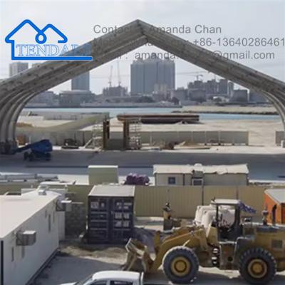 China Custom Aluminum Alloy Curved Marquee Tent 30m Wide Temporary Storage for sale