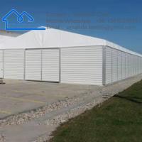 China Custom Permanent Aluminum Outdoor PVC Industrial Warehouse Large Storage Tents 10m to 30m Span for sale