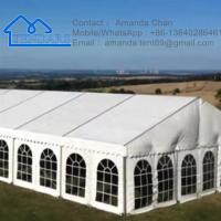 China Aluminum Frame Storage Tent 3m to 50m Span Waterproof Fire Retardant UV Resistant Temporary Warehouse for sale