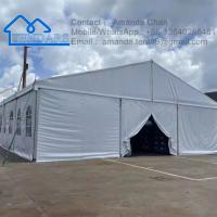 China Heavy Duty Custom Canvas Storage Tent 3m to 40m Span Temporary Warehouse for sale