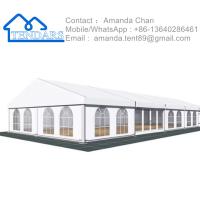 China Aluminum Frame Storage Tent 3m to 50m Span Waterproof Fire Retardant UV Resistant Temporary Warehouse for sale