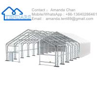 China Custom Size PVC Tent Warehouse White Storage Tent Temporary Industrial Storage Tent 3m to 70m Wide for sale