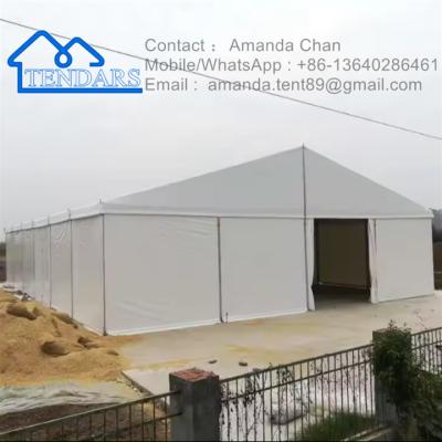 China Custom Aluminum Frame Commercial Storage Tent 3-60m Span Weather Resistant for sale
