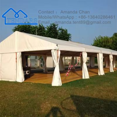 China Heavy Duty Custom Canvas Storage Tent 3m to 40m Span Temporary Warehouse for sale
