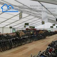 China Industrial Aluminum Curve Storage Tent 10m-50m Width Warehouse Outdoor Shelter for sale