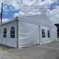 China Aluminum Frame Storage Tent 3m to 50m Span Waterproof Fire Retardant UV Resistant Temporary Warehouse for sale