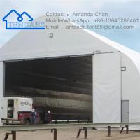 China Industrial Aluminum Curve Storage Tent 10m-50m Width Warehouse Outdoor Shelter for sale