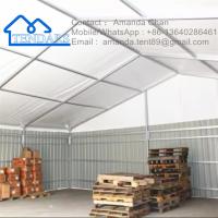 China Customized Color Waterproof/Fireproof/UV Proof Aluminum Frame Big Storage Warehouse Tent for sale