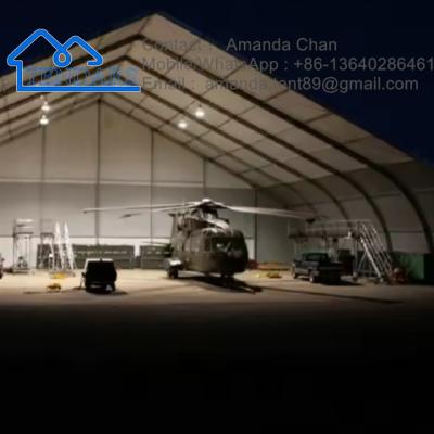 China Industrial Aluminum Curve Storage Tent 10m-50m Width Warehouse Outdoor Shelter for sale