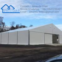 China Customized Aluminum Frame Warehouse Tent 10m-25m Width Waterproof Canvas Storage Shelter for sale
