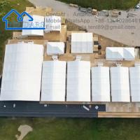 China Modular Aluminum Fire Retardant Workshop Industrial Storage Warehouse Tent 3m-40m Span for sale