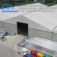 China Customized Aluminum Frame Warehouse Tent 10m-25m Width Waterproof Canvas Storage Shelter for sale