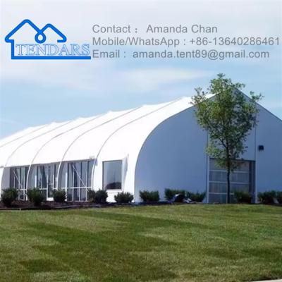 China Modular Aluminum Fire Retardant Workshop Industrial Storage Warehouse Tent 3m-40m Span for sale