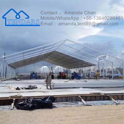 China Waterproof Fire Retardant Aluminum Warehouse Tent 3m to 50m Span Customizable for sale