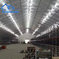 China Waterproof Fire Retardant Aluminum Warehouse Tent 3m to 50m Span Customizable for sale