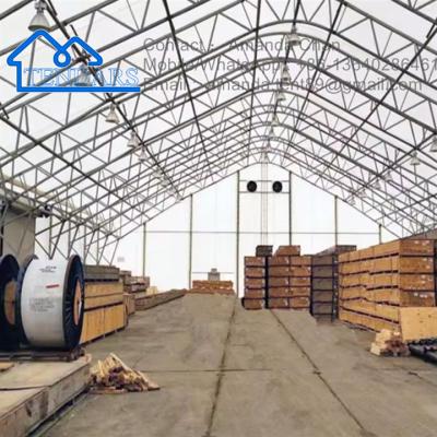 China Waterproof Fire Retardant Aluminum Warehouse Storage Tent 5m to 20m Span for sale