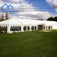 China Heavy Duty Large White Waterproof Aluminum Frame Tent PVC Cover Wedding Marquee Tent 5m to 50m for sale