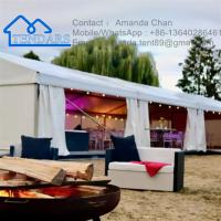 China Heavy Duty Large White Waterproof Aluminum Frame Tent PVC Cover Wedding Marquee Tent 5m to 50m for sale