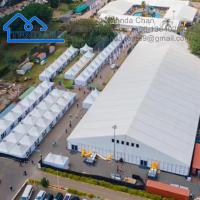 China Heavy Duty Waterproof Commercial Warehouse Tent 10m to 50m Span Aluminium Frame for sale