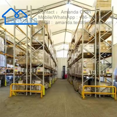 China Custom Heavy Duty Aluminum Frame PVC Canopy Storage Tent 3m to 50m Span for sale