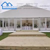 China White PVC Aluminum Wedding Marquee Tent Waterproof 3m to 15m Width Customizable for sale