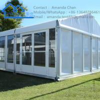 China Outdoor White Catering Festival Tent Wedding Marquee with Glass Wall 10x20m for sale