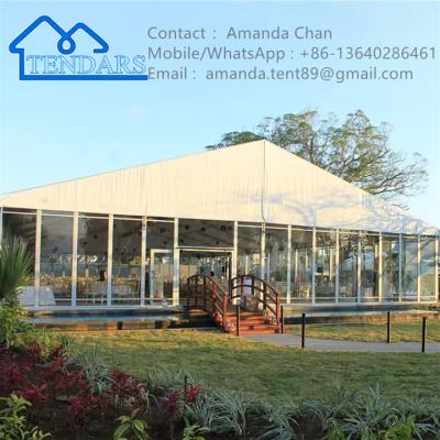 China Custom Luxury PVC White Commercial Warehouse Tent Wedding Party Marquee 20m Span for sale
