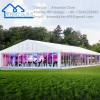 China Custom Luxury PVC White Commercial Warehouse Tent Wedding Party Marquee 20m Span for sale