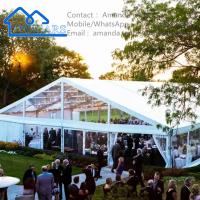 China Customized Big Aluminum Frame Transparent Marquee Event Tents for Outdoor Wedding Party 10m Span for sale