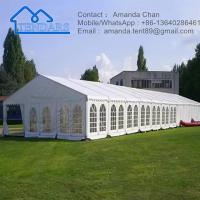 China Custom Aluminum PVC Wedding Tent Heavy Duty Frame UV Resistant 25sqm Minimum for sale