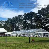 China A Shape Party Marquee Tent Clear Span Galvanized Framework PVC Fabric 50sqm Capacity for sale