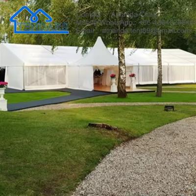 China White Party Marquee Tent 850G PVC Aluminum Alloy Frame Wind Resistant Event Canopy for sale