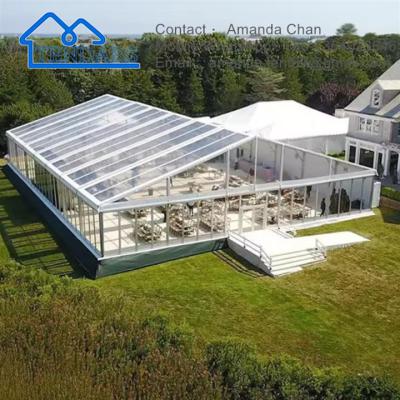 China A Shape Party Marquee Tent Clear Span Galvanized Framework PVC Fabric 50sqm Capacity for sale