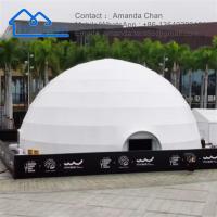 China Spherical Dome Tent 6m to 50m Diameter Q235 Steel Frame PVC Skylight for Commercial Events for sale