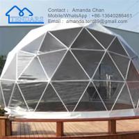 China UV Resistant Commercial Geodesic Dome Glass Igloo Tent 4m-20m Custom Sizes with 100KM/H Wind Load and 75KG/SQM Snow Load for sale