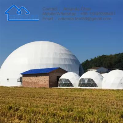 China Dome Roof Double Decker Tent 4m-8m Diameter Galvanized Steel Frame Outdoor Wedding Marquee for sale