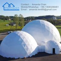 China Geodesic Glamping Dome Tent PVC Canvas 6m Diameter for Hotel Resort Event for sale