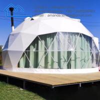 China Commercial Geodesic Dome Greenhouse Tent 4-8m Sizes, 100km/h Wind Load, 75kg/sqm Snow Capacity for Glamping & Resorts for sale