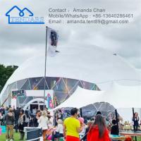 China 8m Diameter PVC Dome Tent Aluminum Alloy Panoramic View for Glamping Sites 50sqm for sale