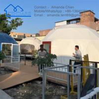 China Winter Dome Hotel Tent Geodesic 6m Diameter 3m Height Waterproof Fireproof Sunproof Outdoor Camping for sale